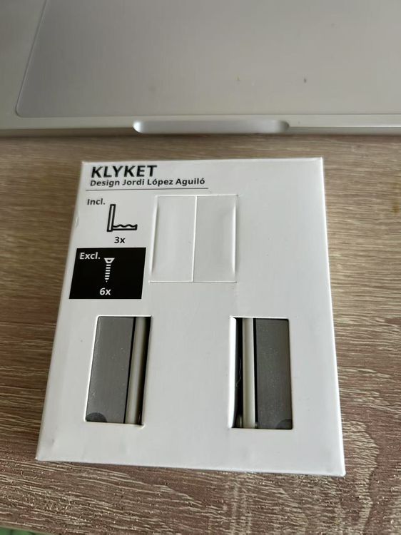 IKEA KLYKET Haken, klappbar, Aluminium/beige, hanger, new (Gebraucht ...