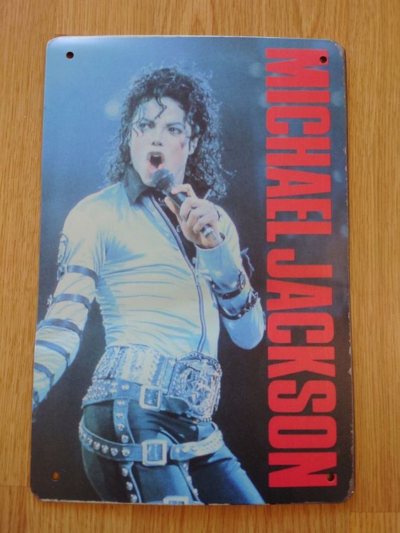 Plaque en métal vintage Michael Jackson (Neuf avec emballage d'origine ...