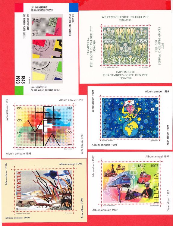 1980 - 1999 verschiede Vignetten 6 Stück aus Jahresbüchern | Kaufen auf ...