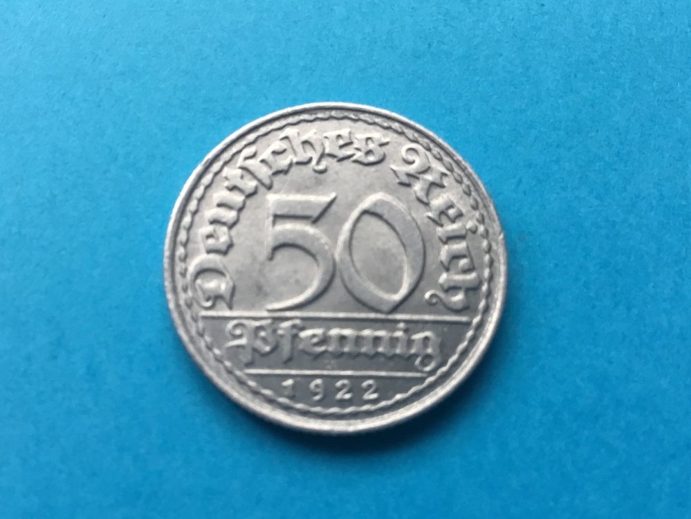 50 Pfennig 1922 D | Kaufen auf Ricardo