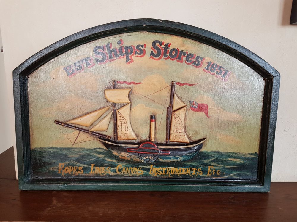 Tableau de marine, en bois "EST Ships Stores 1851" | Kaufen auf Ricardo