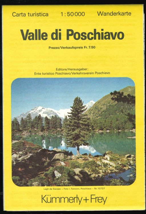 Landkarte Valle di Poschiavo 1983 mit Wanderwegen | Kaufen auf Ricardo