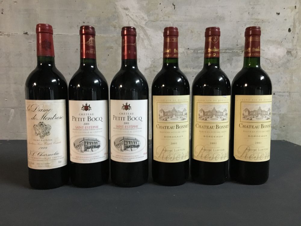 Lots de grands vins de Bordeaux (Neu und originalverpackt) in Pomy für ...