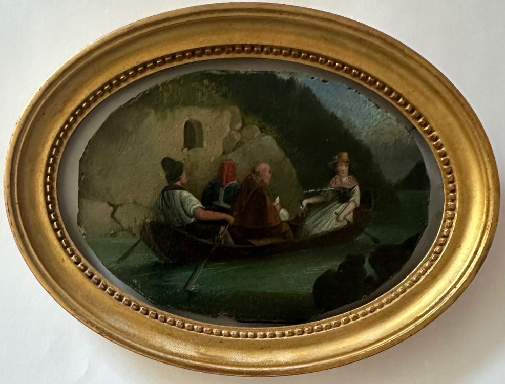 Antike Gemälde mit Boot Personen (Gebraucht) in Root für CHF 24 – mit Lieferung auf Ricardo kaufen