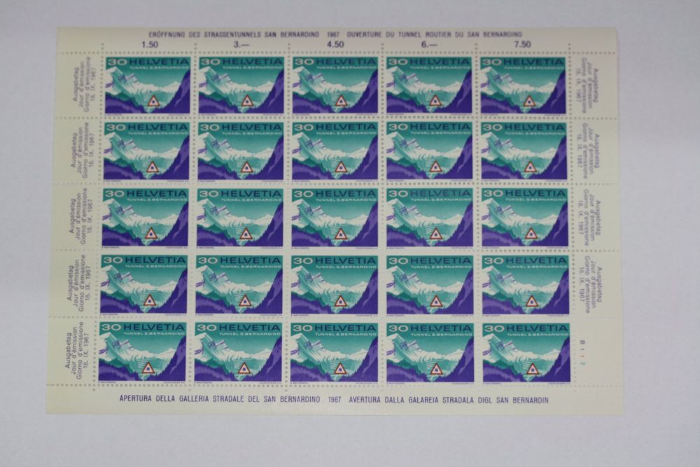 tolle Frankaturware 25 x 0.30, Bogen San Bernardino 1967 | Kaufen auf ...
