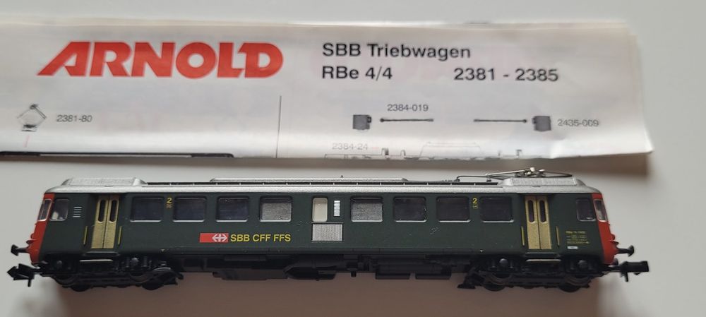 Arnold 2385: SBB RBe 4/4 1403, rote Front, neuwertig (Neu (gemäss ...