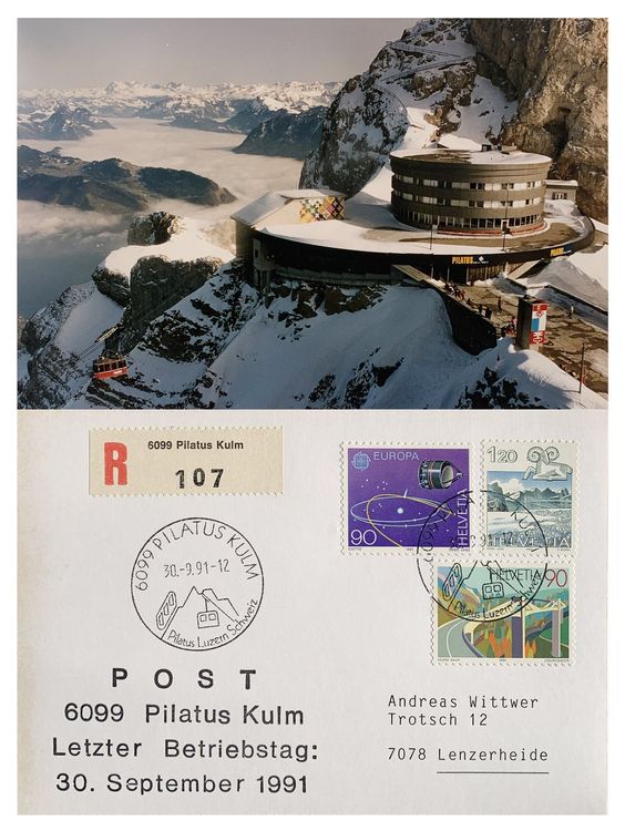 Pilatus Kulm Alpnach Kriens Luzern Letzttag Post PTT (Neu (gemäss Beschreibung)) in Bern für CHF ...