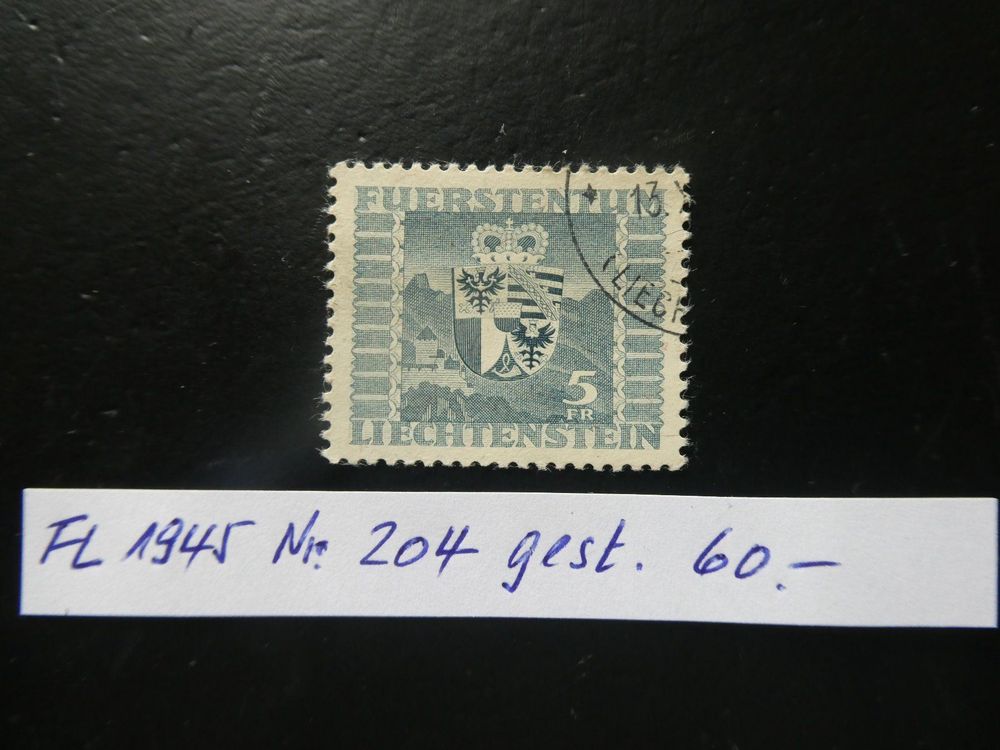 FL 1945 Nr. 204 gestempelt (Gebraucht) in Lausen für CHF 9 – mit Lieferung auf Ricardo kaufen