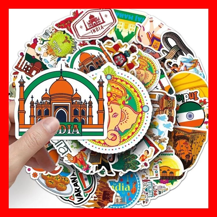 Indien India Mumbai Bombay Delhi Kalkutta 50 tlg Stickerset (Neu und ...
