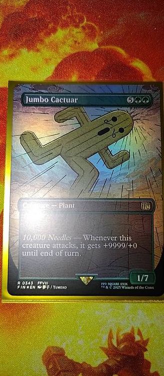 MTG Final Fantasy Jumbo Cactuar [Borderless Foil] #343 (Neu (gemäss ...