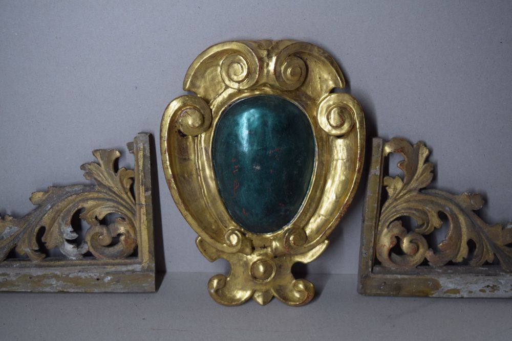 8 St. Kartusche und Ornamente, geschnitzt barock vergoldet | Kaufen auf Ricardo