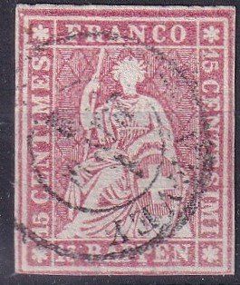 Volltreffer VEVEY, Zweikreisstempel, Strubel 24++++ (Gebraucht) in Samnaun-Compatsch für CHF 14 ...