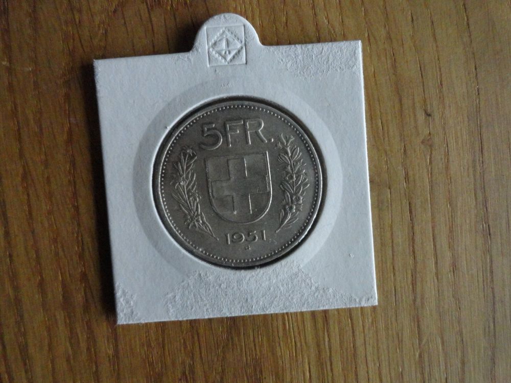5 Franken 1951 - Silber - Top Zustand! Sammlerstück (Neu (gemäss ...