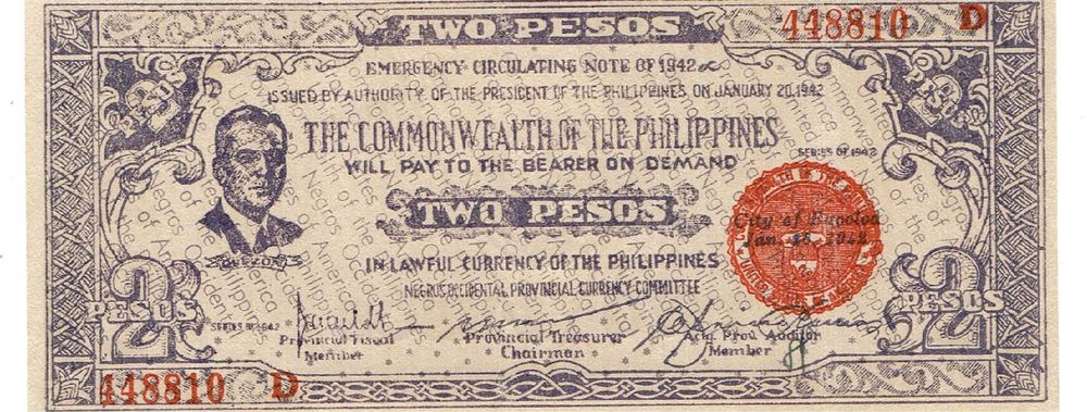 Philippinen (PND) 2 Pesos 1942 VZ+ Serie D Nr:148810 (Gebraucht) in Steffisburg für CHF 13.6 ...