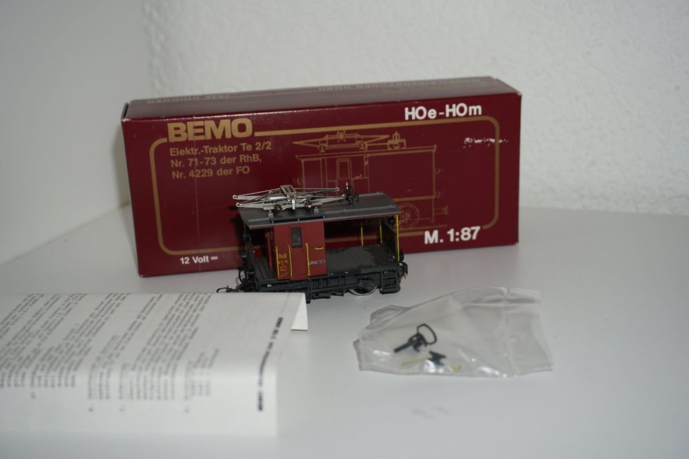 BEMO 1270 103 - RhB Te 2/2 73 Rangierlok H0m (Gebraucht) in Matten b ...
