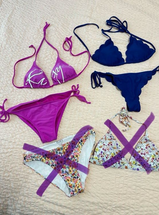 Bikini, S, 36, 2-er Set, Roxy pink, blau (Neu (gemäss Beschreibung)) in ...