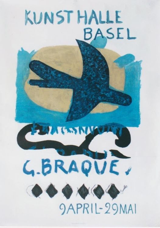 GEORGES BRAQUE KUNSTHALLE BASEL 1956 Original Plakat (Gebraucht) in Blonay für CHF 840 – mit ...