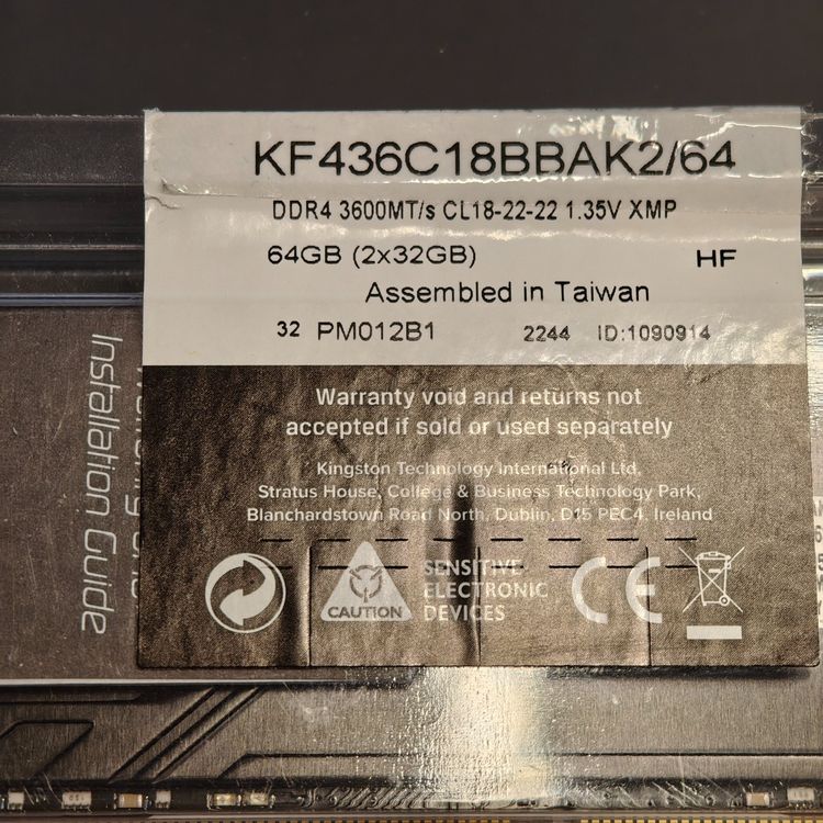 DDR4 RAM Kingston FURY Beast 64GB 3600MHz – Garantie (Neu (gemäss ...