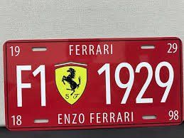 License Plate Nummernschild-FERRARI F1 1929 ENZO FERRARI (Neu und ...