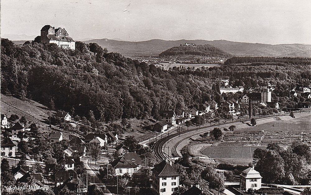 Wildegg (Aarg.) Dorfansicht mit Schloss. 1938 (Gebraucht) in Schlieren ...