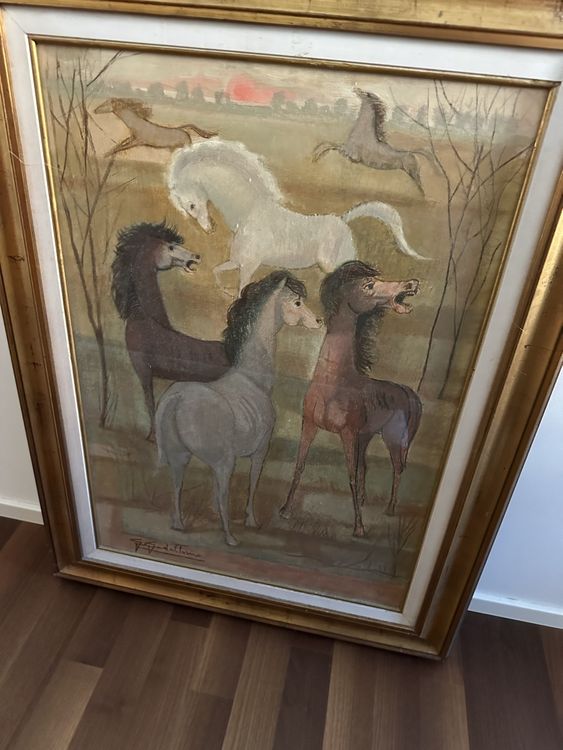 Quadro “Cavalli al al pascolo” G. Dal Forno (Nuovo (secondo la ...