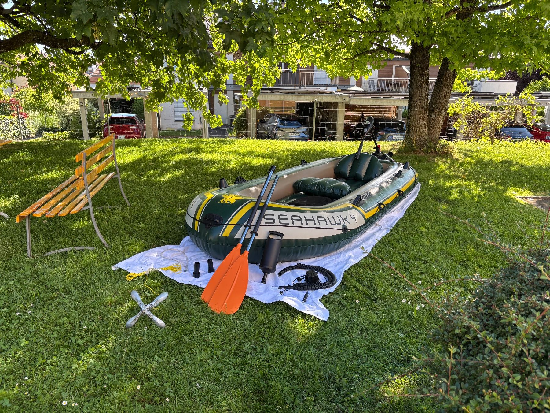 Bateau pneumatique Seahawk et moteur électrique - Parfait... (Gebraucht ...