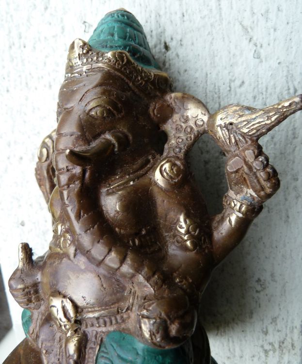 SEHR ANTIKER GANESHA-ELEFANTEN GOTT,---14 x 10 CM,-- (Gebraucht) in ...