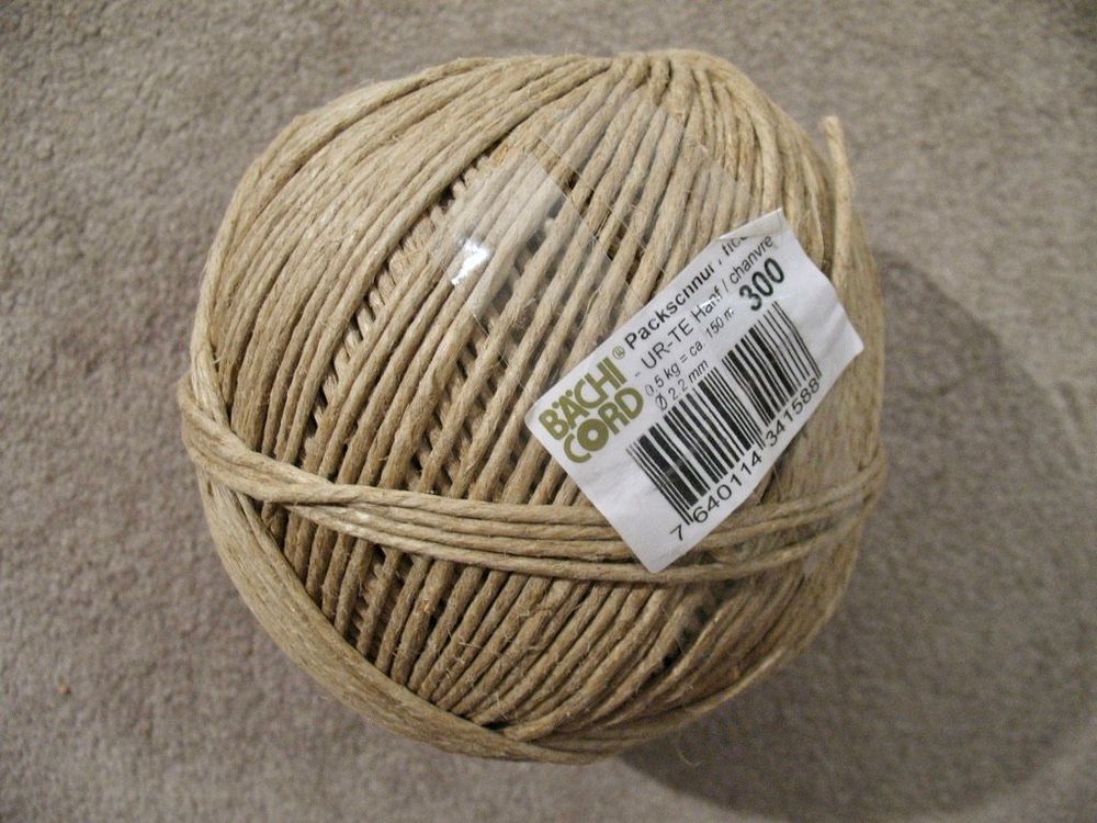 Hanf Schnur Knäuel Packschnur BÄCHI CORD 300 / 2.2mm C) 150m (Neu ...