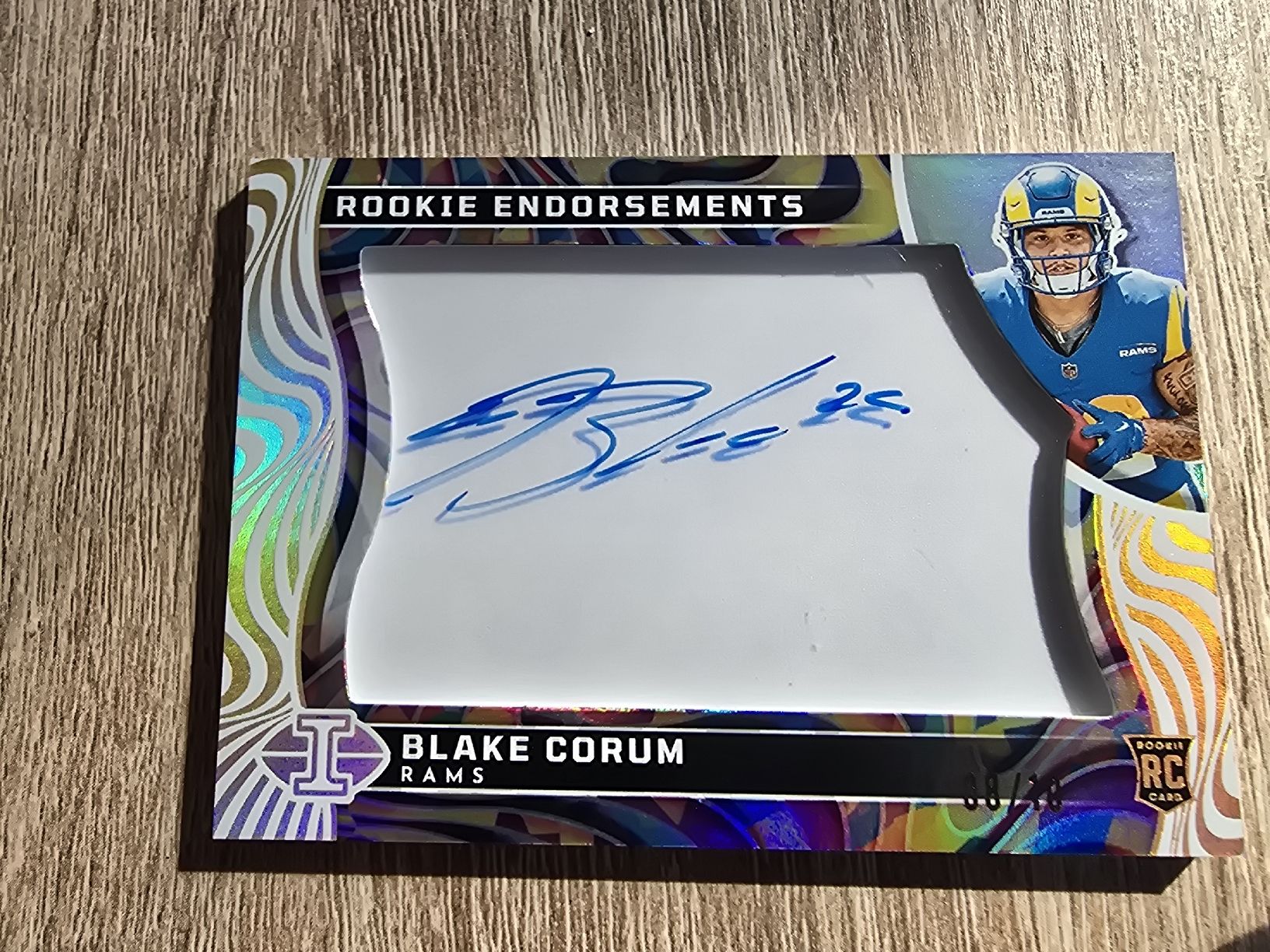 Blake Corum Rookie Endorsements On Card Autogramm /10 (Neu (gemäss ...