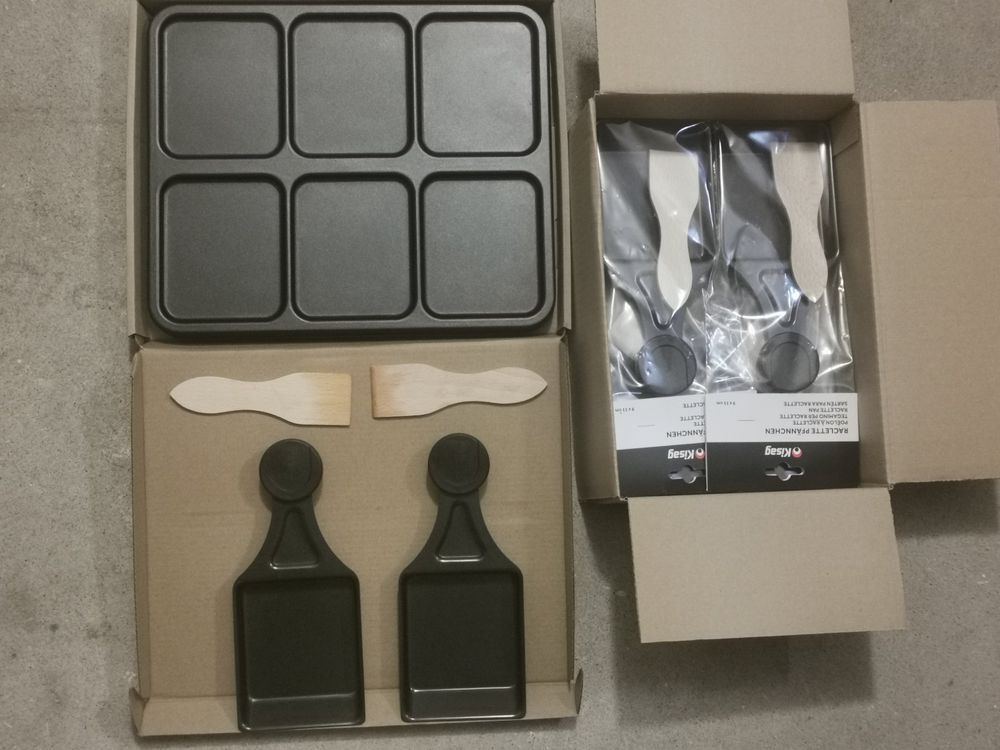 Plaque raclette kisag + poêlons (Neu (gemäss Beschreibung)) in Peyres ...