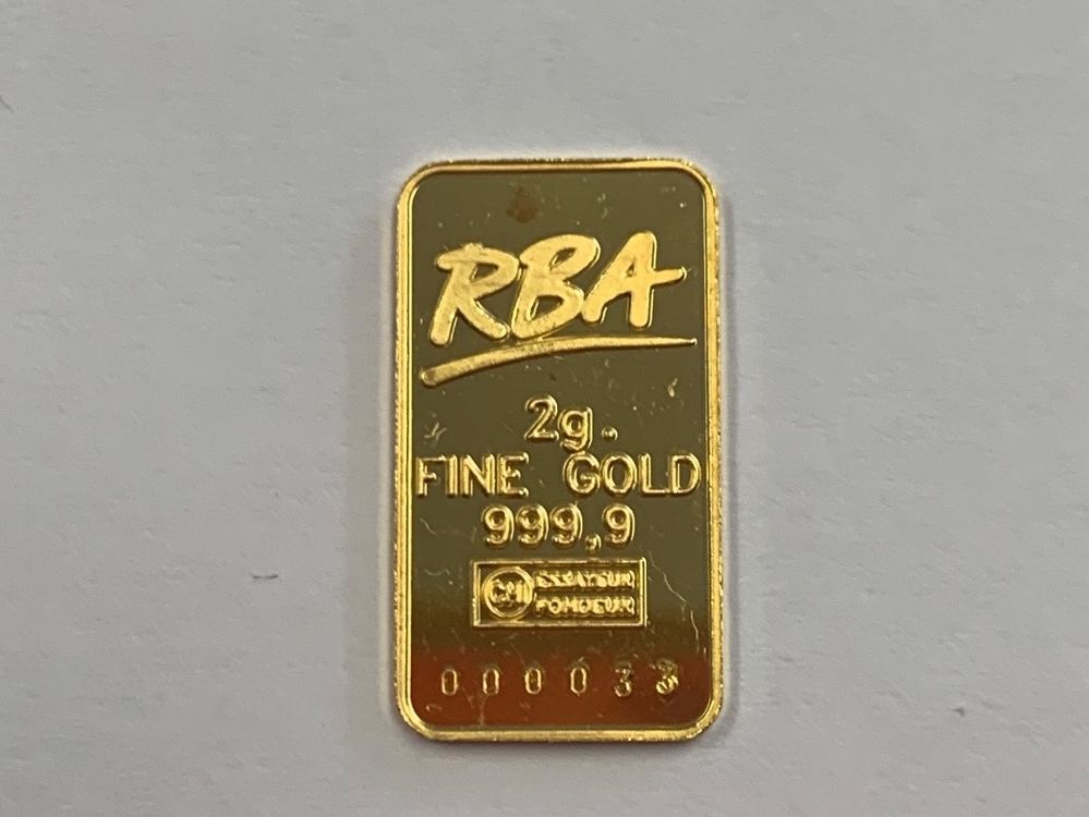 2 Gramm Goldbarren RBA (Gebraucht) in Bendern für CHF 144 – mit ...