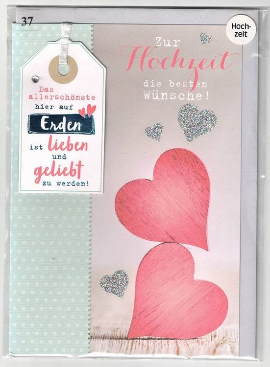 Glückwunsch Karte Gratulation Zur Hochzeit d. besten Wünsche (Neu und ...