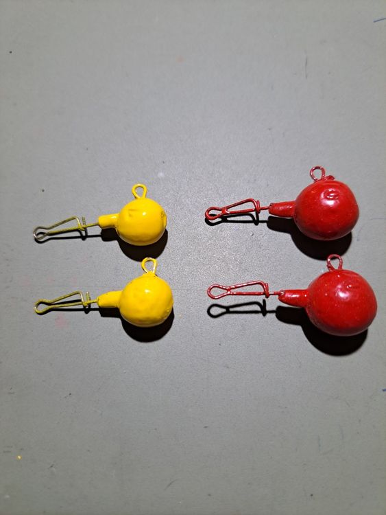 4 plombs avec agrafe 7 & 10 gr. Agrafen Bleikopf (Neu (gemäss ...