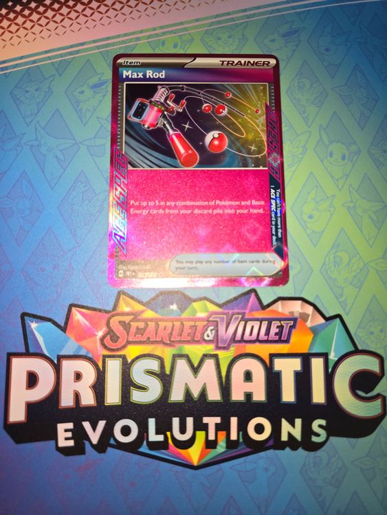 Pokemom Prismatic Evolutions 》Max Rod (Neu und originalverpackt) in ...