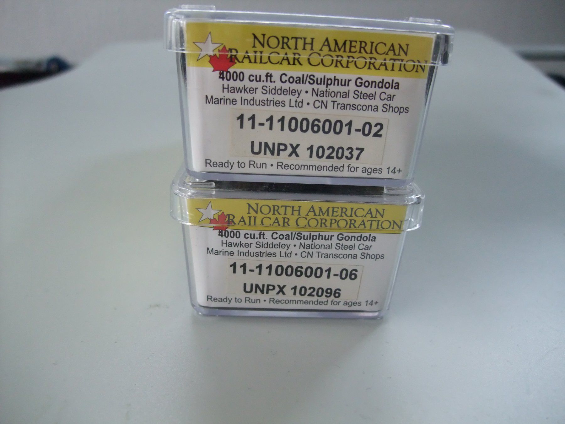 NEU! Los NARC Gondola 4000 cu.ft Procor UNPX 102037 & 102096 (Neu und ...