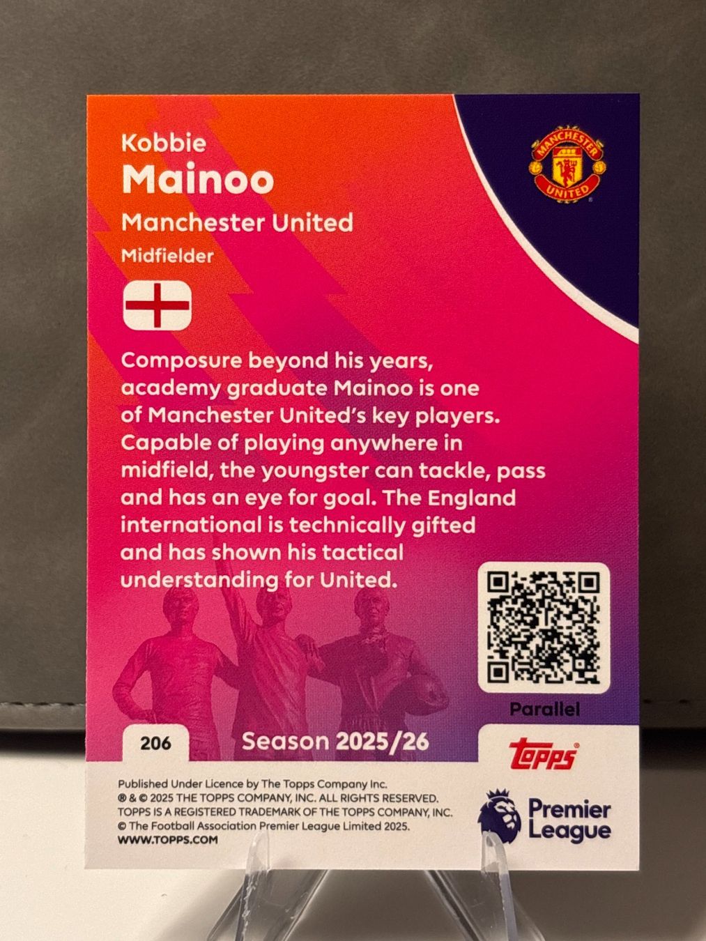 2025-26 Topps Premier League Kobbie Mainoo Gold Foil /50 (Neu (gemäss ...