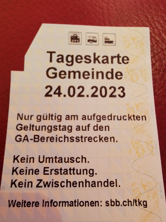 Carte journalière CFF 24/02/2023 (Neu und originalverpackt) in Genève ...