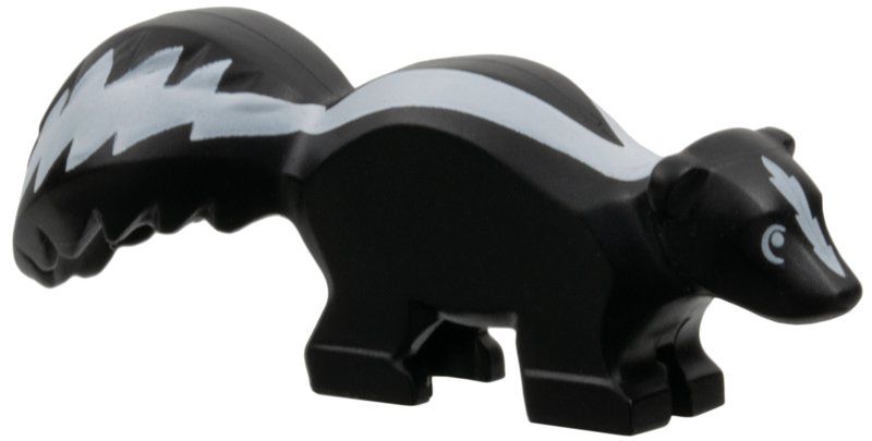 LEGO 24066pb01 Skunk with White Pupils and Markings Pattern (Neu ...