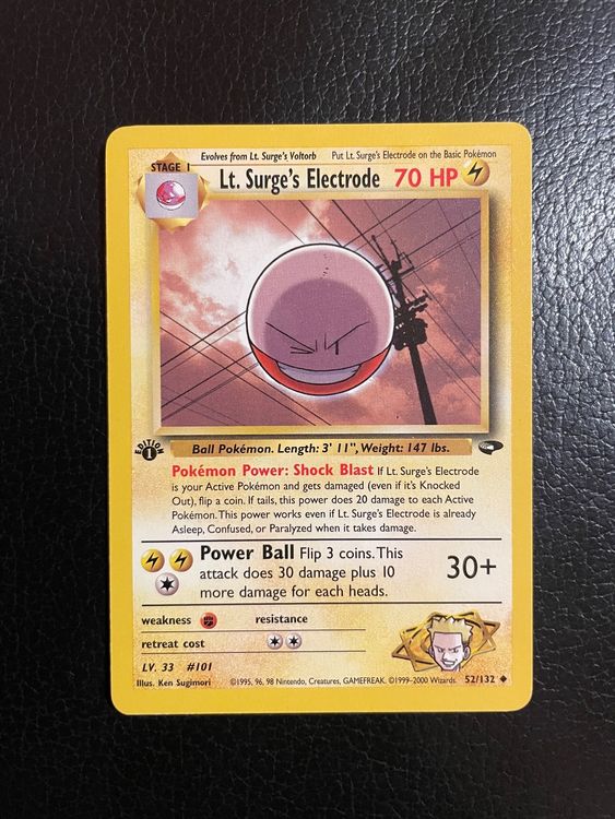 Gym Challenge Lt. Surge’s Electrode 1st 52/132 Ab 1 (Gebraucht) in ...