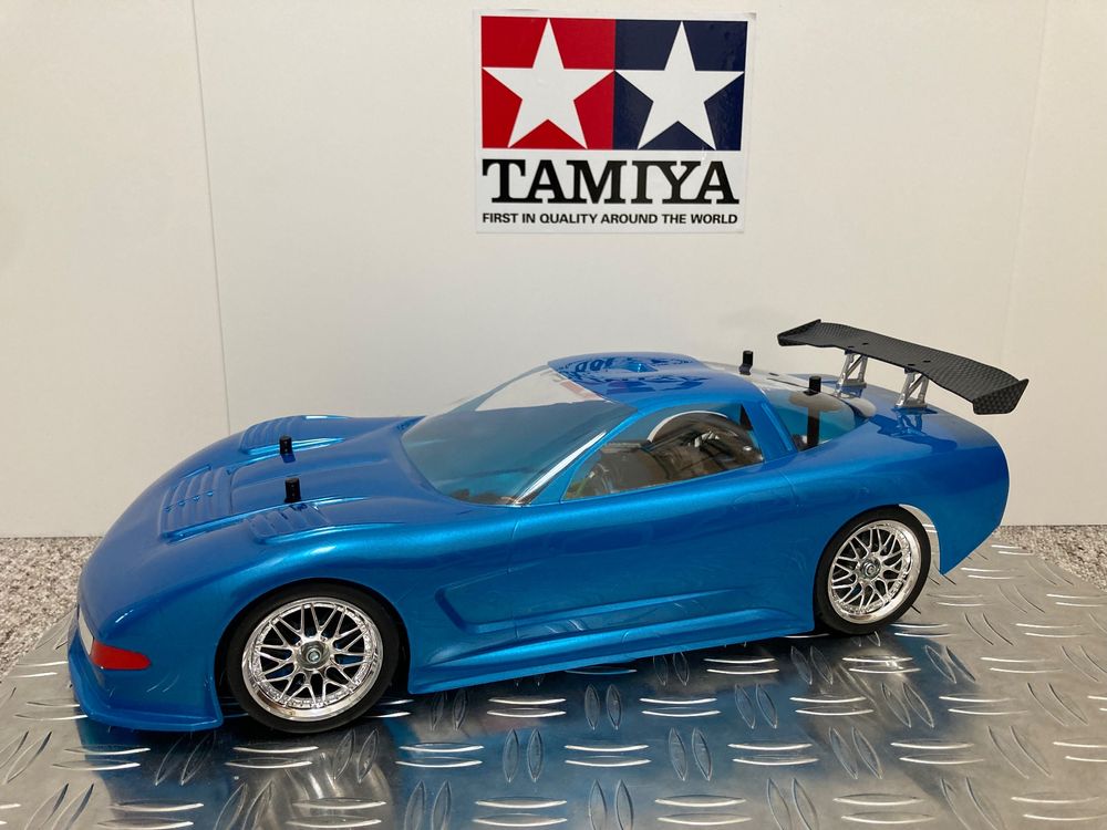 Tamiya TT-02 Chassis & Karosserie «Race Corvette blue» NEU! | Kaufen ...
