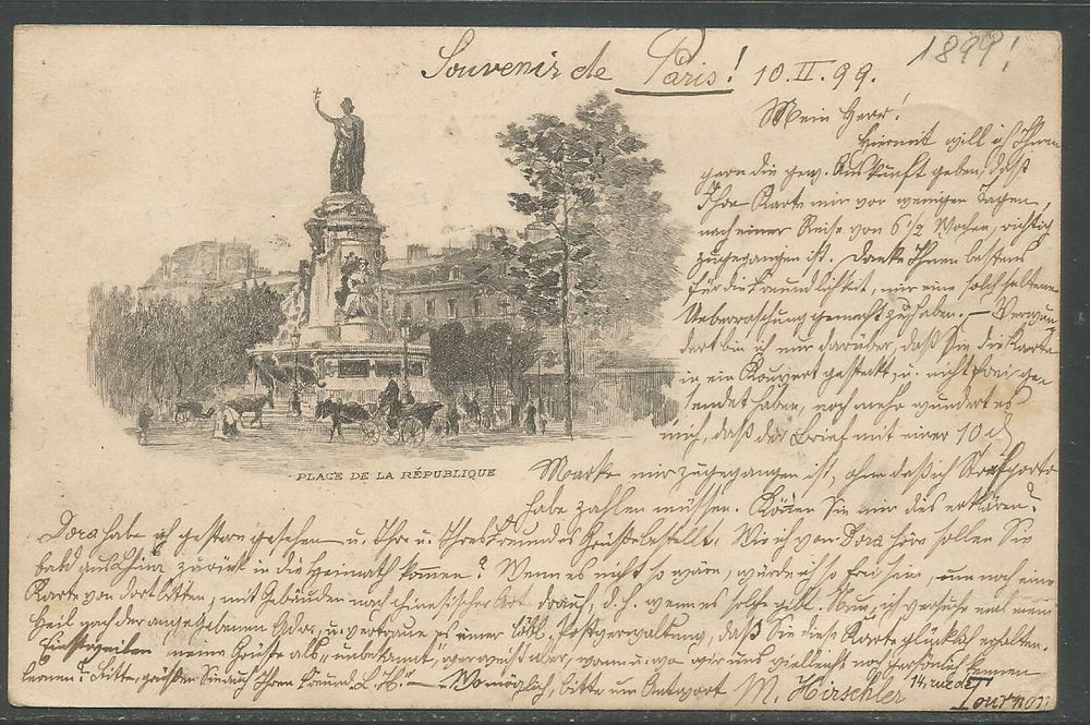 Carte P de 1899 ( Paris / Place de la République ) | Kaufen auf Ricardo