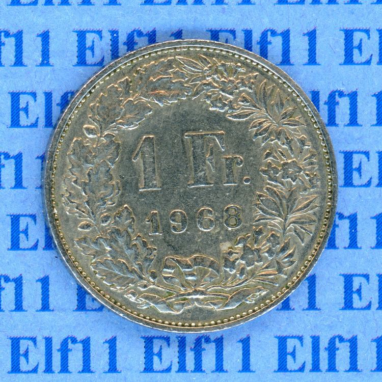 CHF___1.00 1968 -vz 1 Franken (Gebraucht) in Widnau für CHF 2.1 – mit Lieferung auf Ricardo kaufen