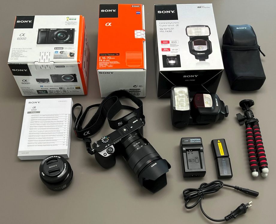 Sony Alpha 6000 mit 2 Objektive, Blitz und weiters Zubehör (Gebraucht ...
