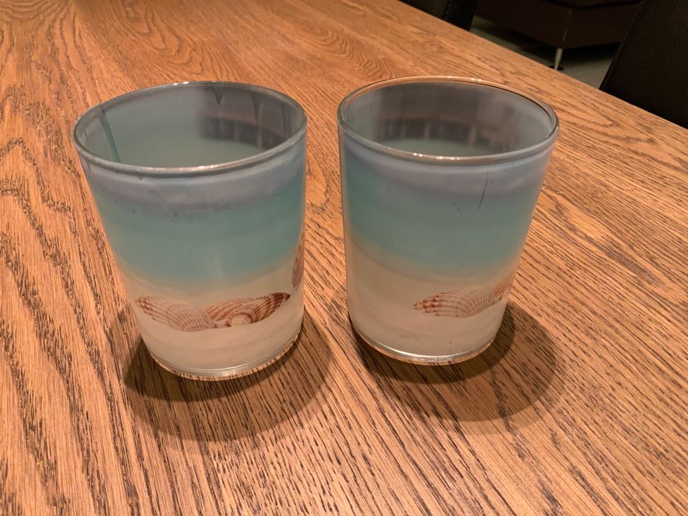 2 Strand Windlichter, Muscheln, Meer, Deko, Sommer (Gebraucht) in ...