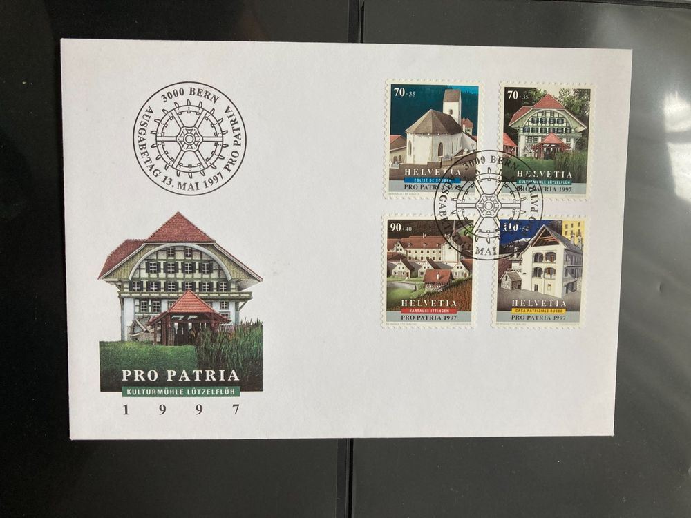 Schweiz 1997 Ersttagsbrief Satz Pro Patria Kulturgüter (Neu (gemäss Beschreibung)) in Liestal ...