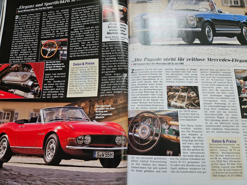 Motor Klassik /00 Opel Diplomat Montecarlo 914 Dino Lotus xx (Gebraucht ...