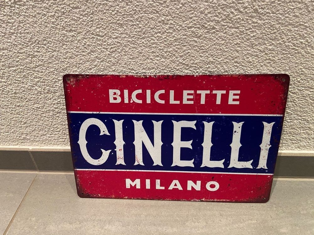 Schild CINELLI BICICLETTE MILANO Vintage NEU ! (Neu und ...