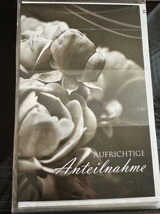 Trauer Karte Anteilnahme Beileid Mitgefühl Karten (Neu und ...