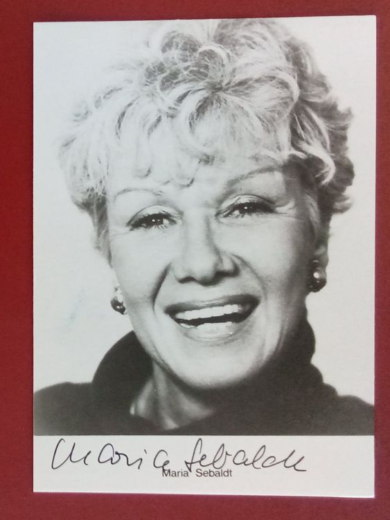 Maria Sebaldt 1930-2023 Autogramm Fotopostkarte 10x15cm | Kaufen auf ...
