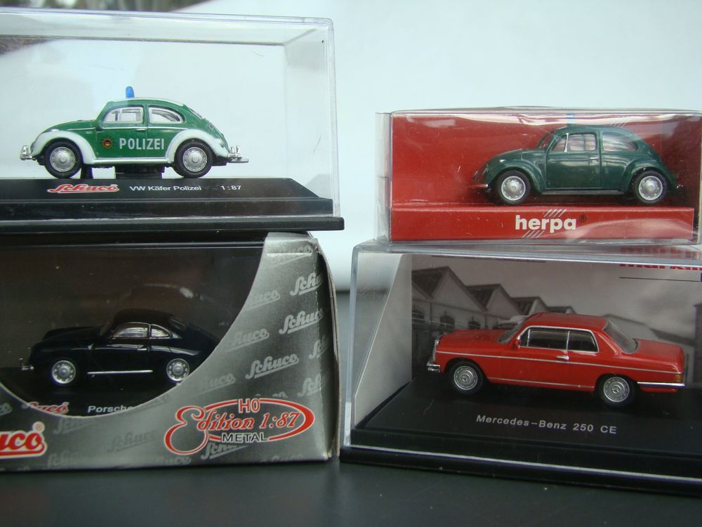 4 Schuco Märklin Herpa Auto VW Porsche Mercerdes Polizei ovp (Neu ...